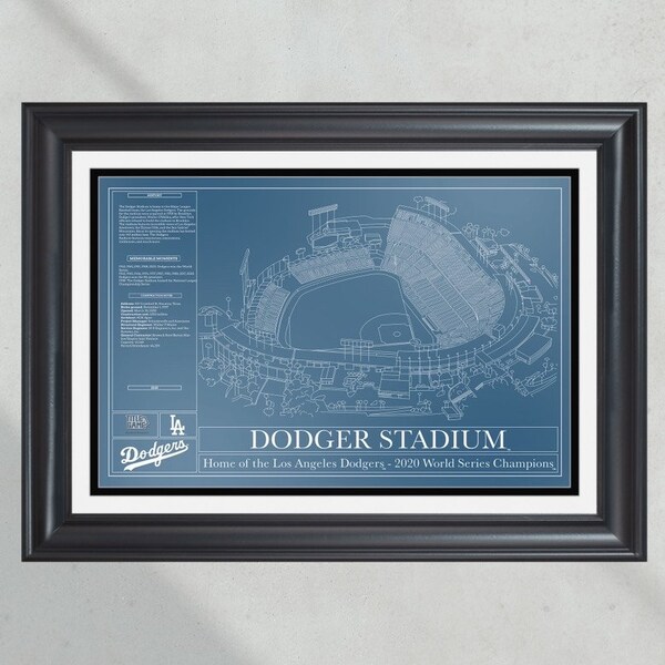 Dodgers Stadium Blueprint - Etsy