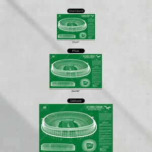 Philadelphia Eagles Veterans Stadium 'kelly Green' Blueprint Football ...