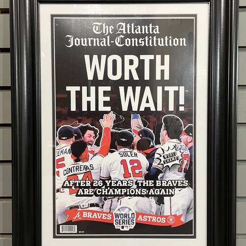2021 Atlanta Braves World Series Champions Framed Front Page - Etsy ...