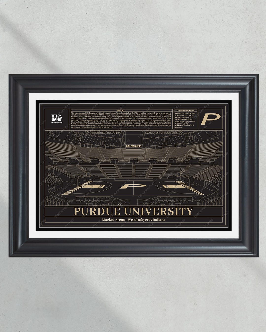 Purdue University Boilermakers Mackey Arena Basketball Stadium ...
