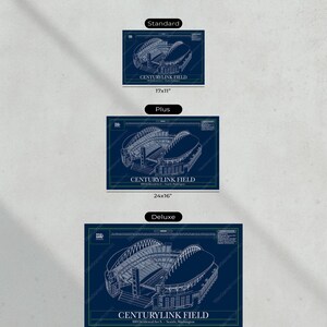 Seattle Seahawks Lumen Field Stadium Blueprint Football Print - Etsy