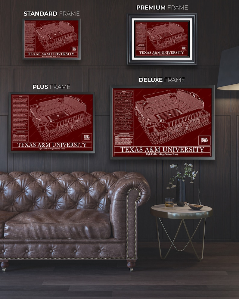 Texas A&M University Aggies Kyle Field Football Stadium Blueprint - Etsy