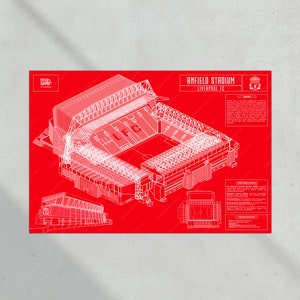 Liverpool FC Anfield Football Stadium Soccer Blueprint - Etsy