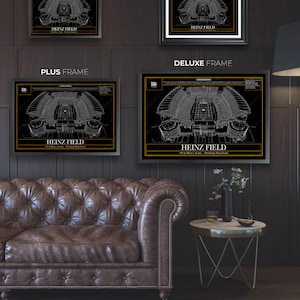 Pittsburgh Steelers Heinz Field Stadium Blueprint Football Print - Etsy