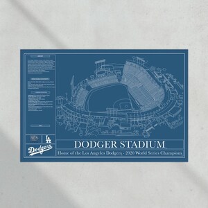 Dodger Stadium Los Angeles Dodgers Stadium Ballpark Blueprint Baseball ...