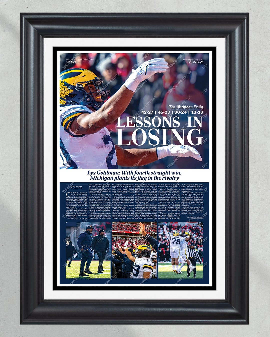 2024 Michigan Wolverines Beats Ohio “lessons in Losing” Michigan Daily ...