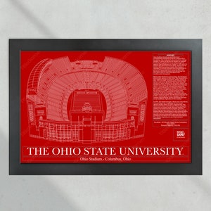 Ohio State University Buckeye Football Stadium Blueprint - Etsy