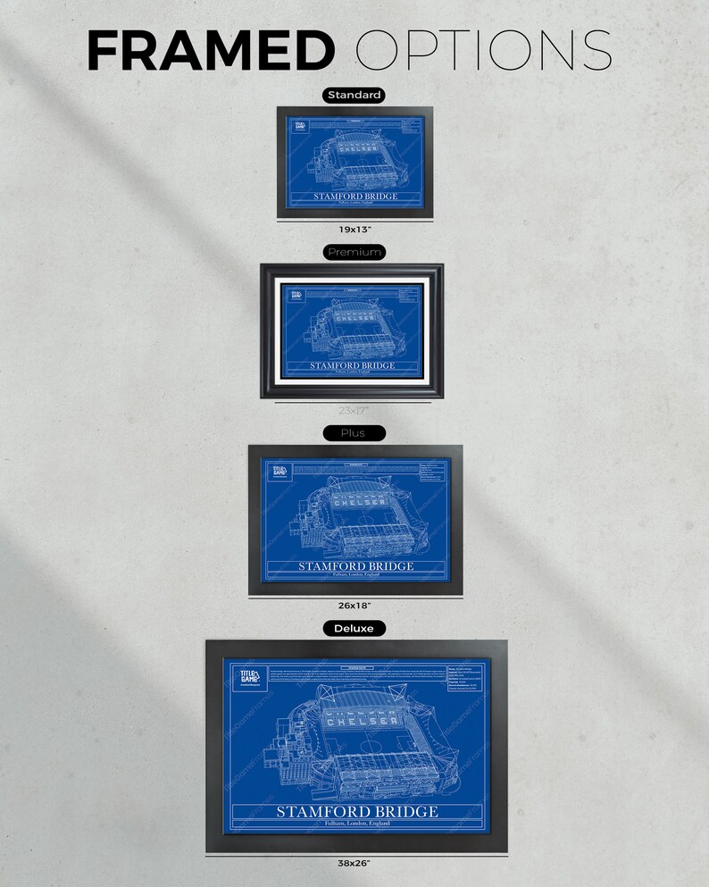 Chelsea FC Stamford Bridge Soccer Stadium Blueprint - Etsy