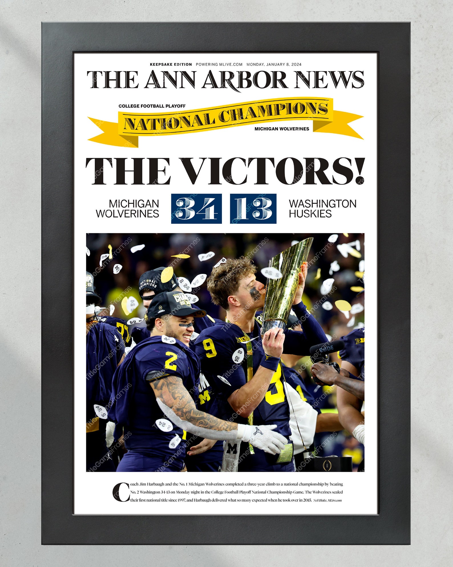 2024 National Champions: 'THE VICTORS!' - Michigan Wolverines' Ann ...