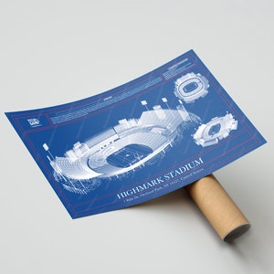Buffalo Bills Highmark Stadium Blueprint Football Print - Etsy