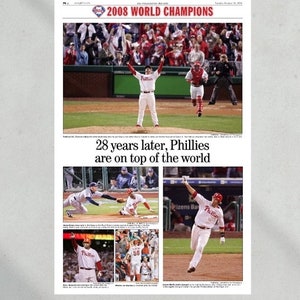 2008 Philadelphia Phillies 28 Years Later World Series Champions Framed ...