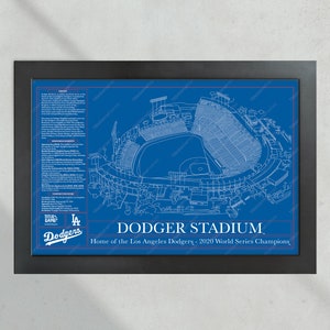 Dodger Stadium Los Angeles Dodgers Stadium Ballpark Blueprint Baseball ...