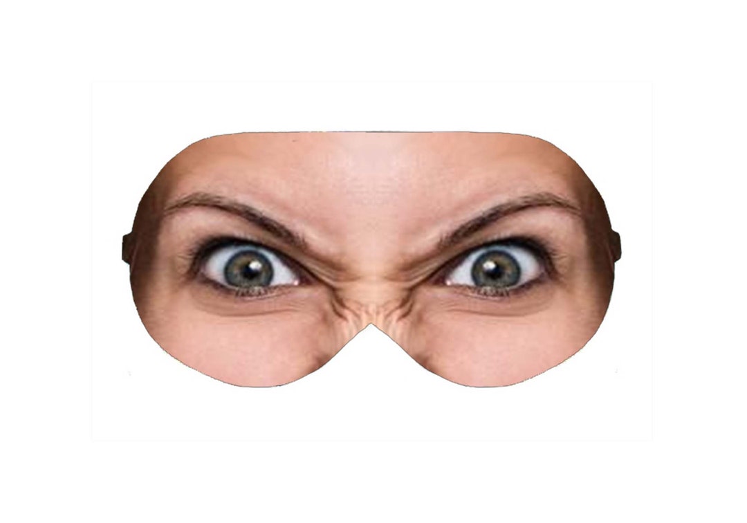 Mad Very Angry Woman Face Mask Blindfold Eye Sleep Sleeping - Etsy