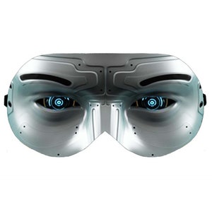 AI Male Robot Humanoid Cyborg Face Blindfold Blindfolds Eye Eyes Sleep ...