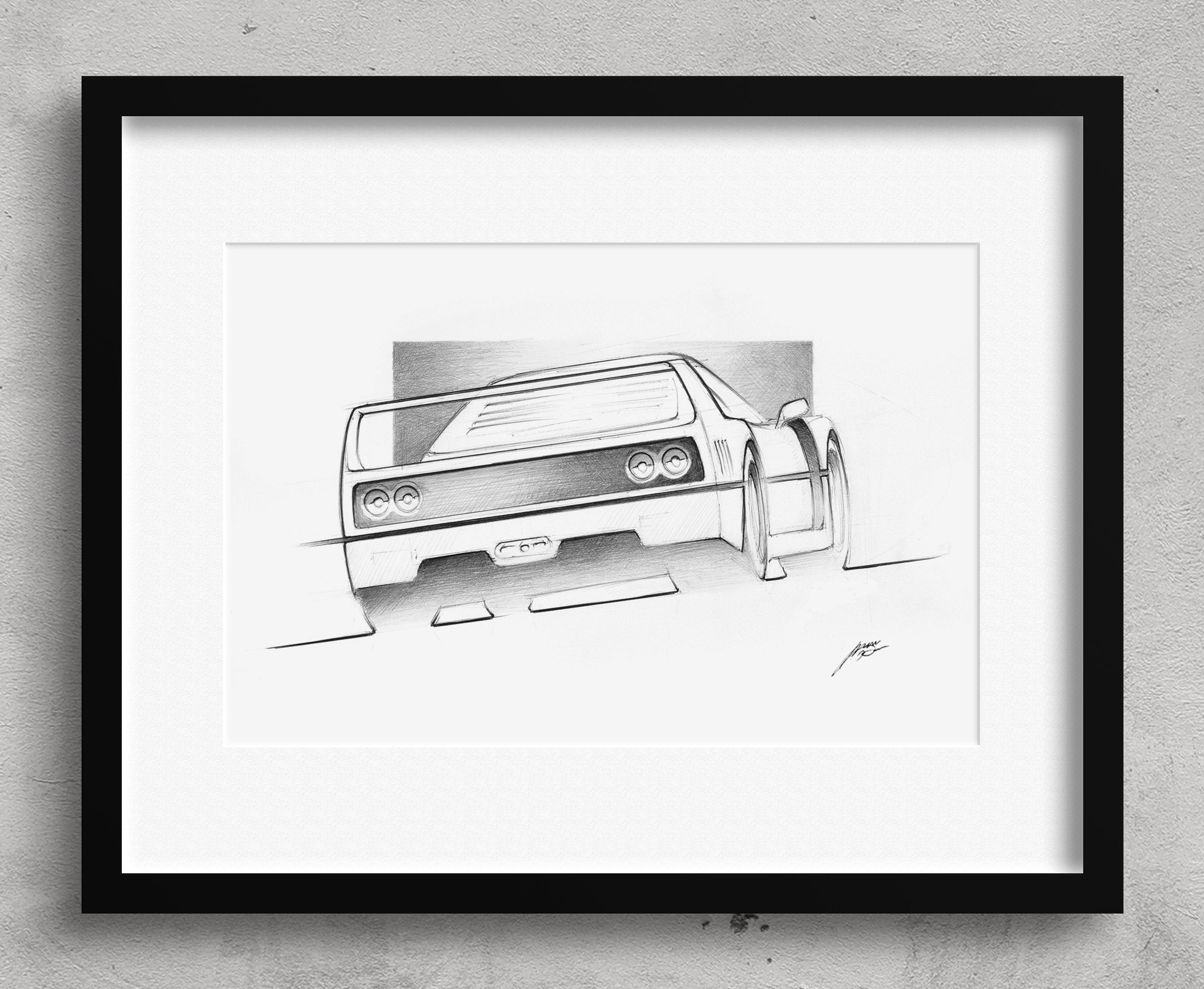 Ferrari Drawings In Pencil