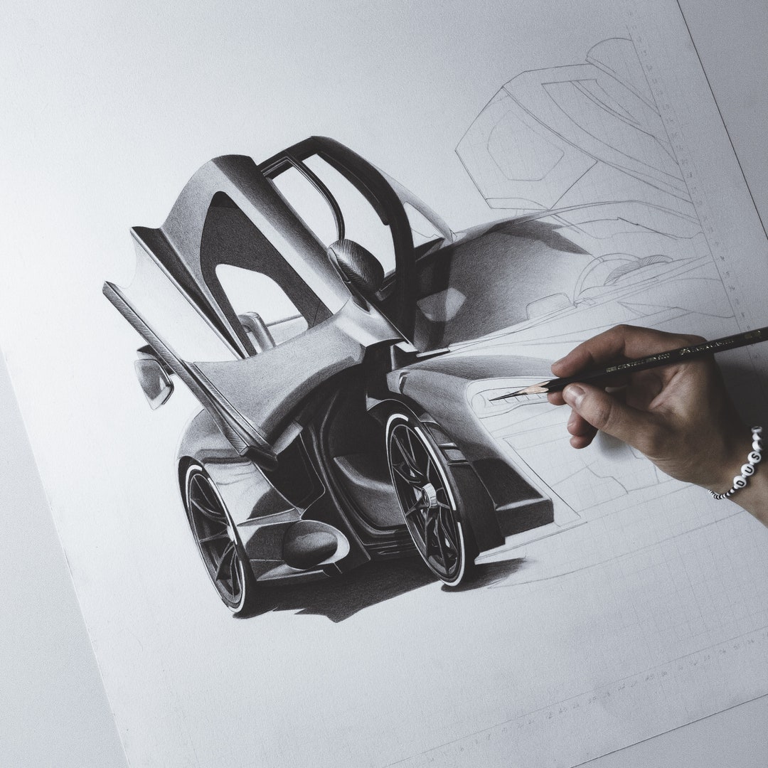 PRE-ORDER Mclaren Senna Pencil Drawing Limited Edition Fine - Etsy