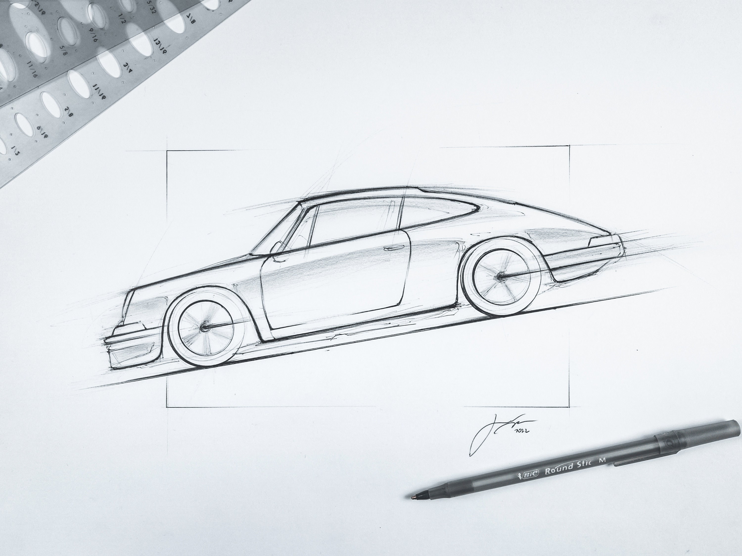 Porsche Outline