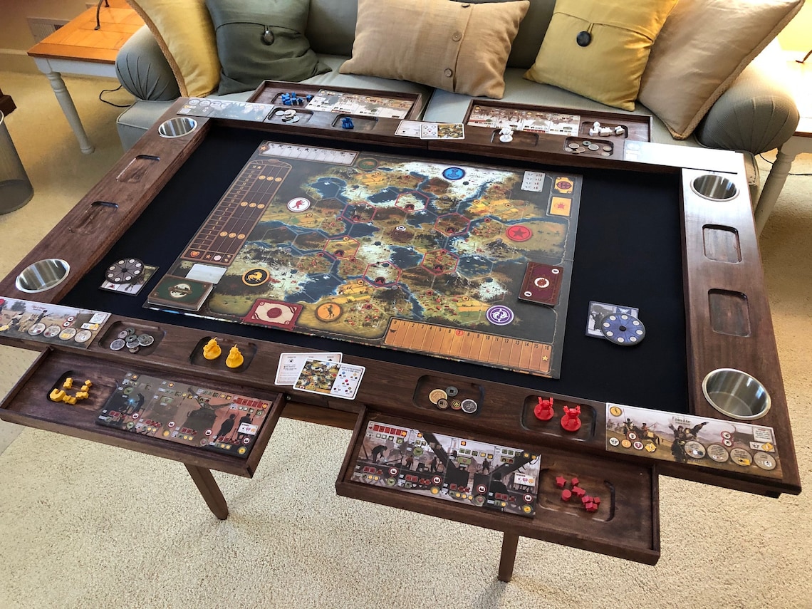 Board Game Table Topper With Added Shelves | Etsy