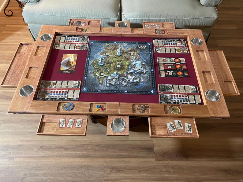 Board Game Table Topper With Added Shelves - Etsy