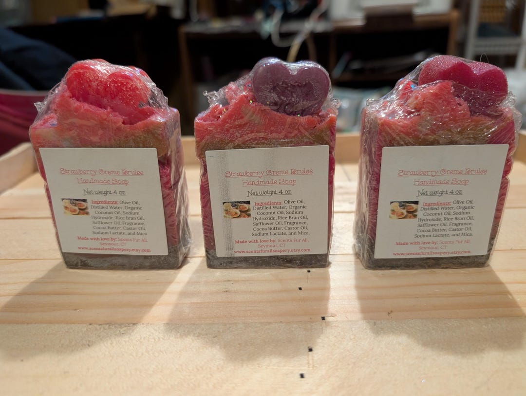 Strawberry Creme Brulee Handmade Cold Process Soap With Conversation ...