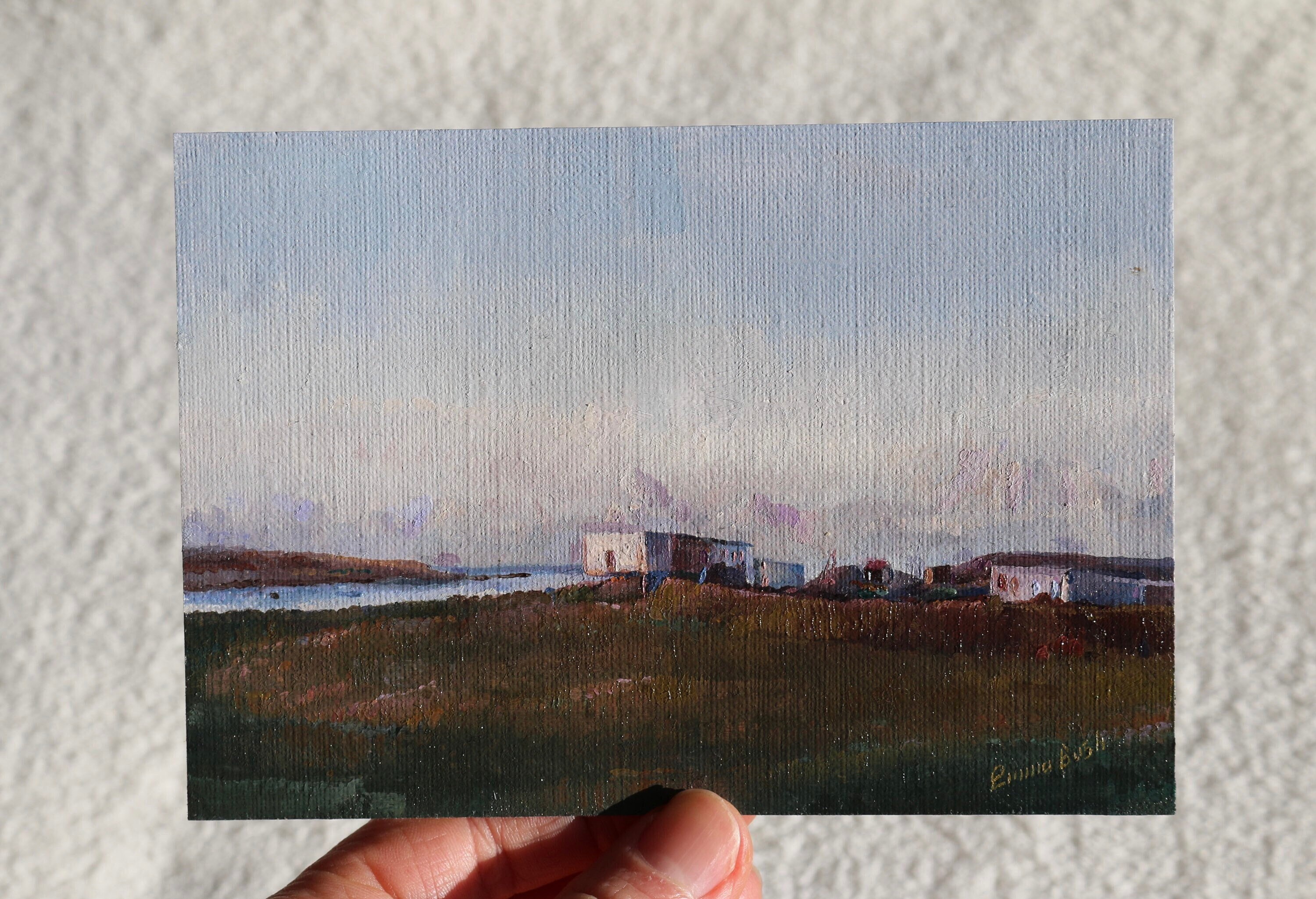 Dawn Salt Marshes Original Oil Painting Small Framed - Etsy