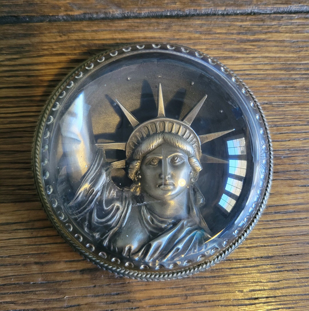 1980s Pewter Statue of Liberty Paperweight - Etsy