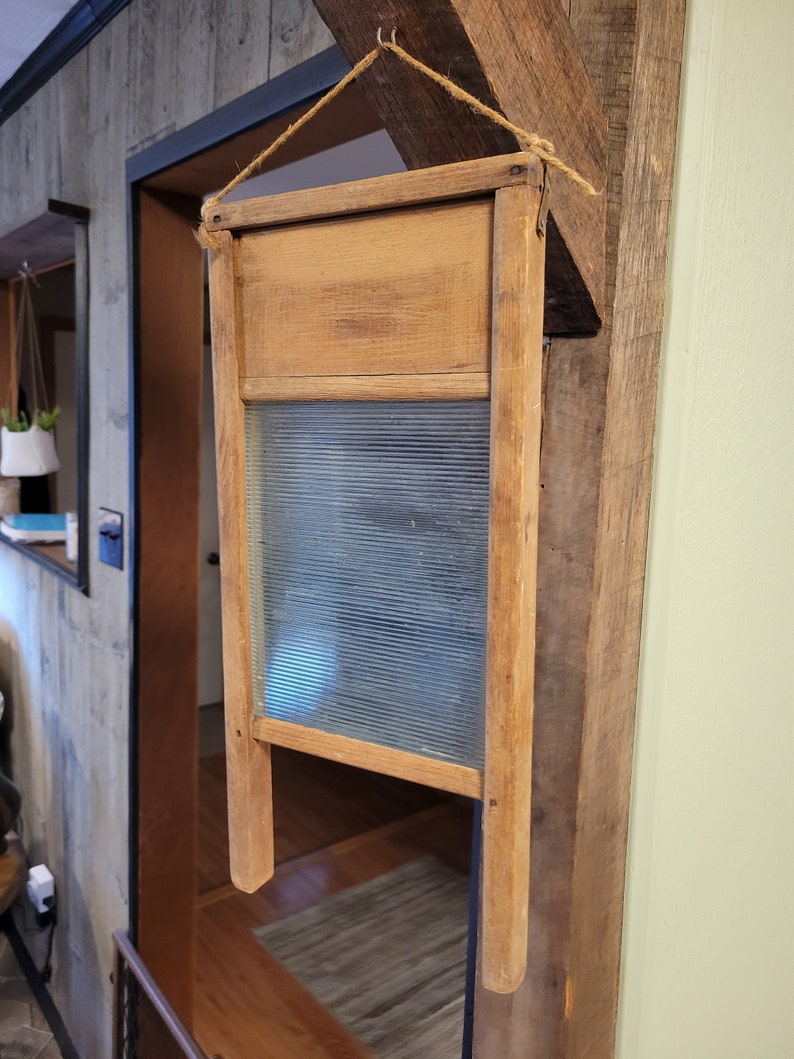 Vintage Glass Washboard - Etsy