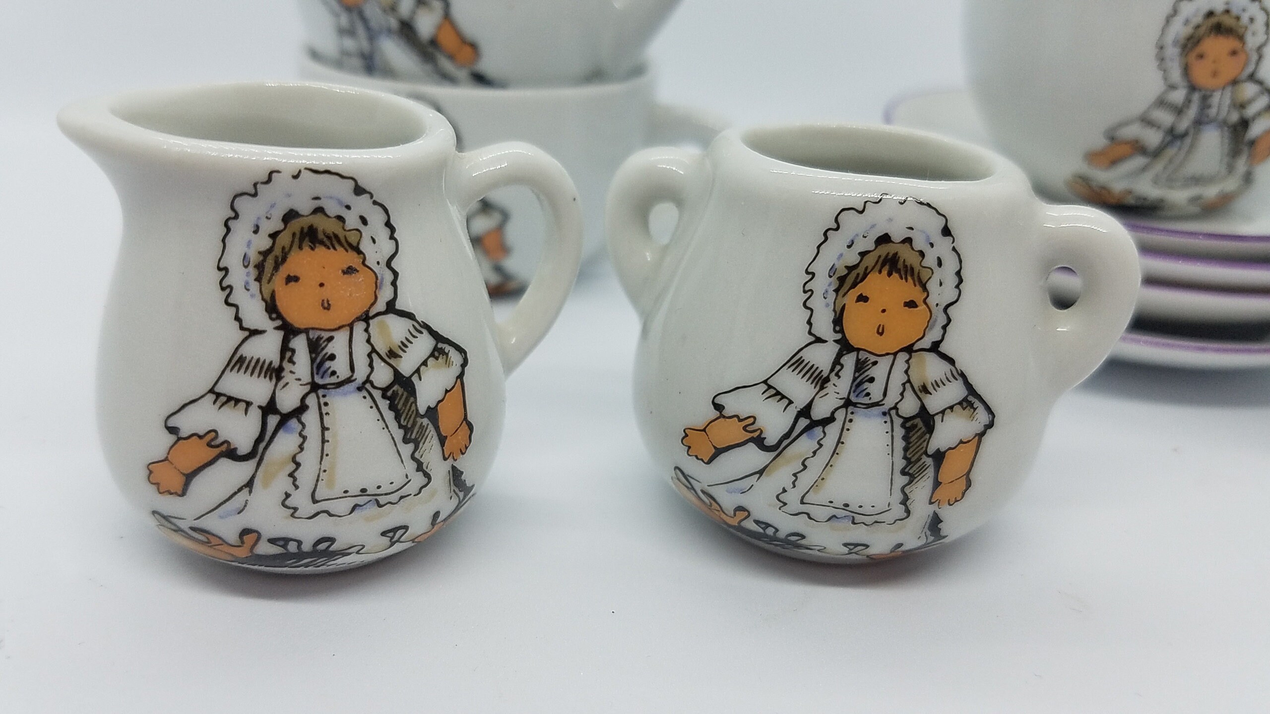 Vintage Reutter Porzellan Child's Tea Set With Young Girl and Dolls - Etsy