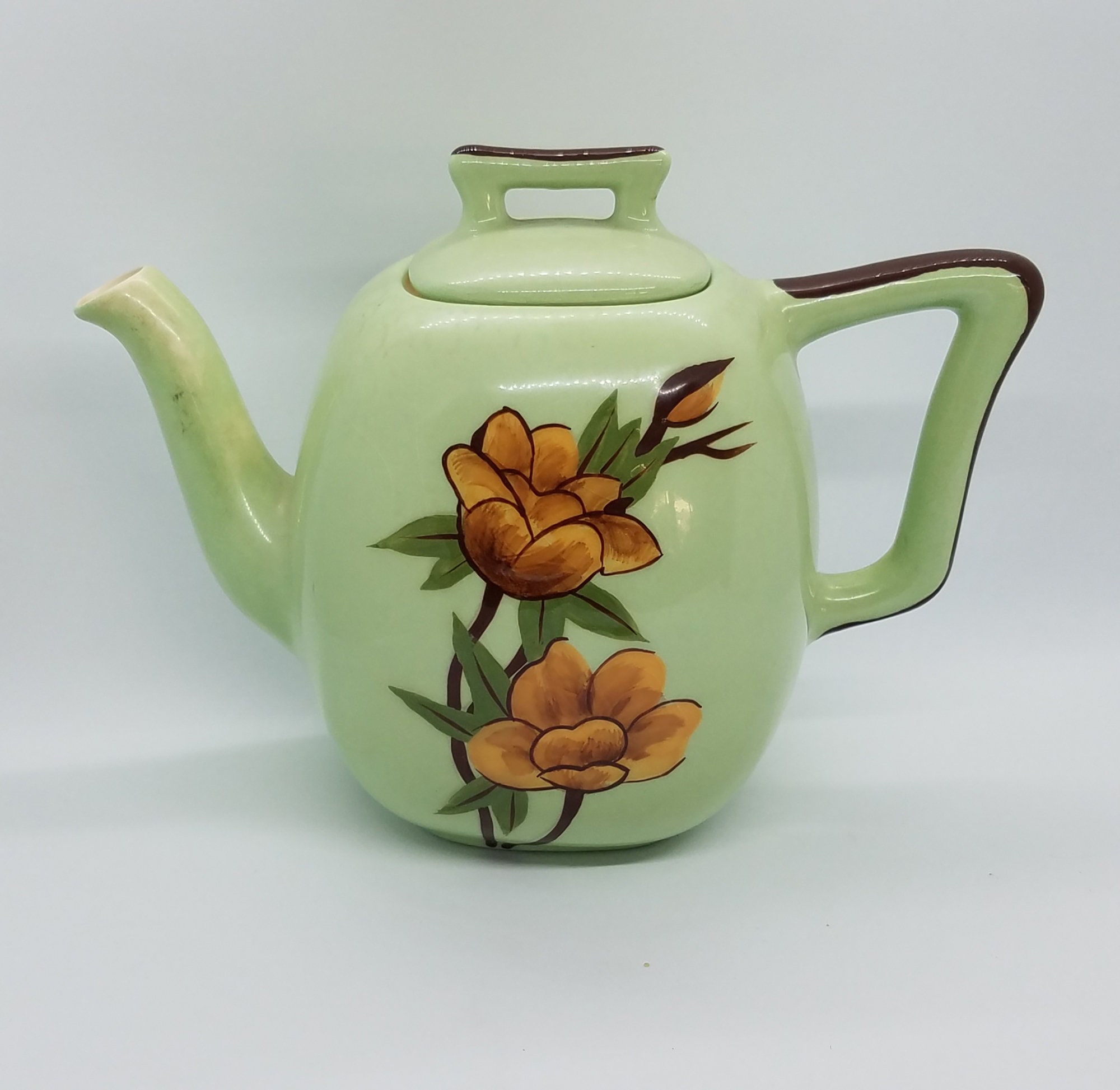 1940s Weil Ware Tea Set Rose Green Pattern - Etsy