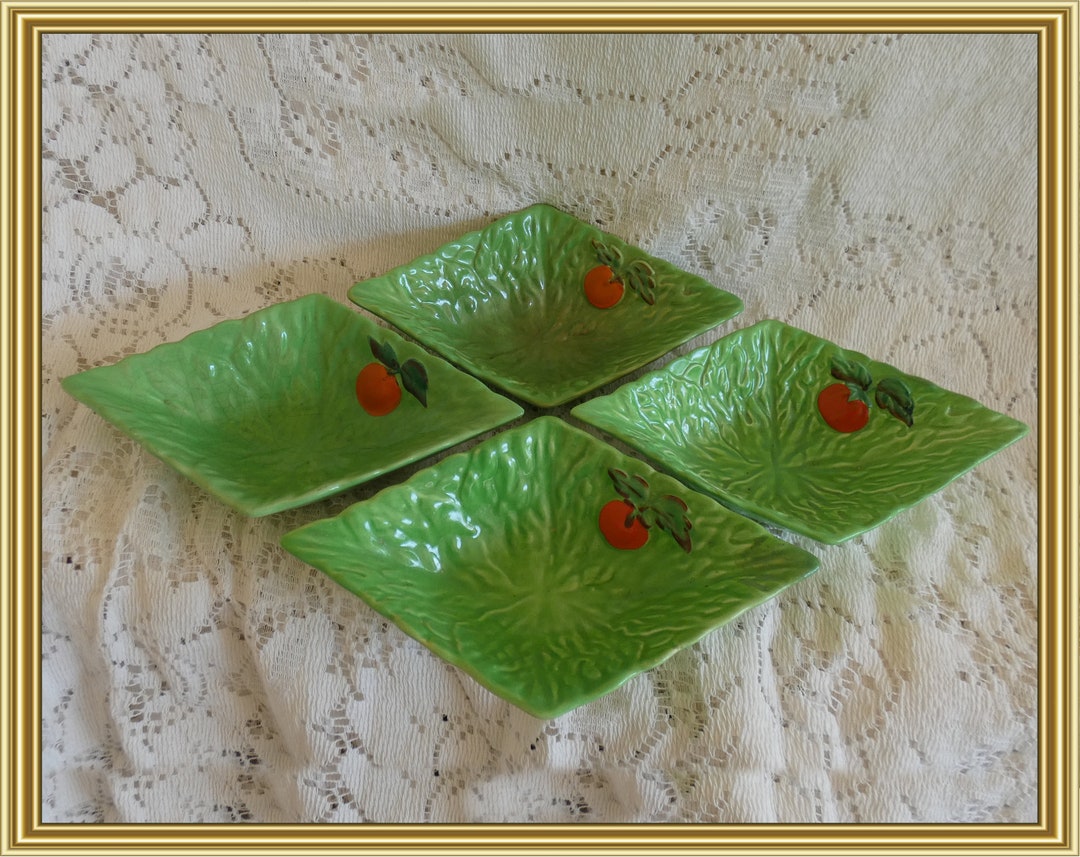 Set of Four Beswick Ware "lettuce and Tomato" Pattern Diamond Shaped ...