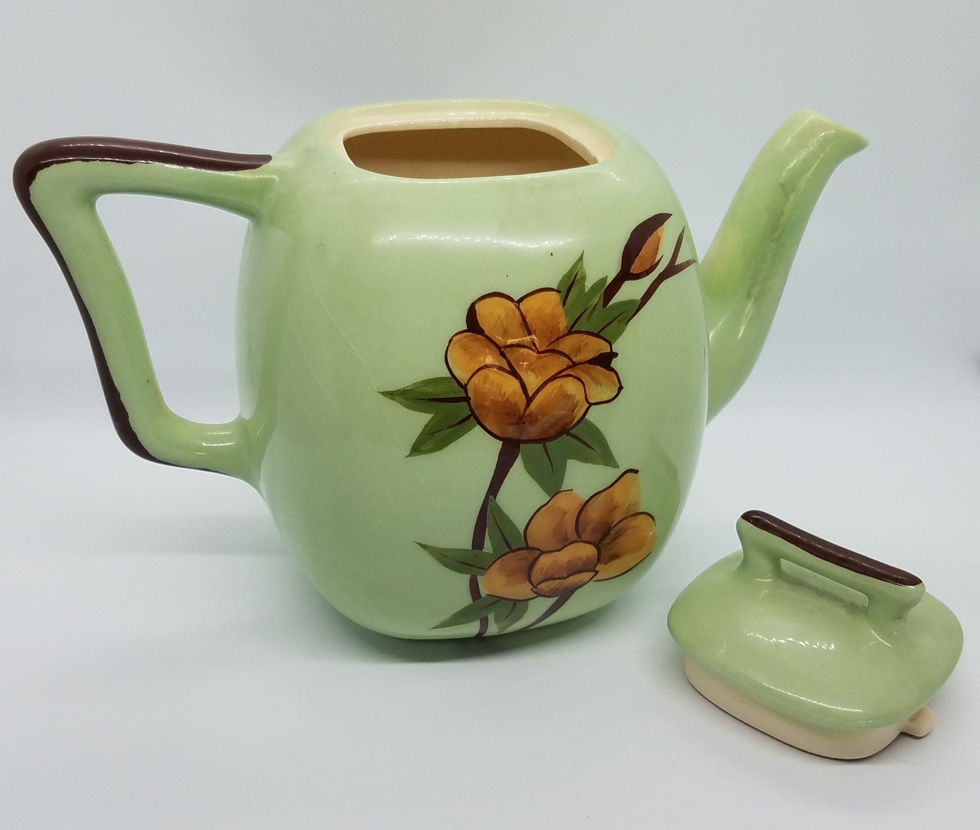 1940s Weil Ware Tea Set Rose Green Pattern - Etsy