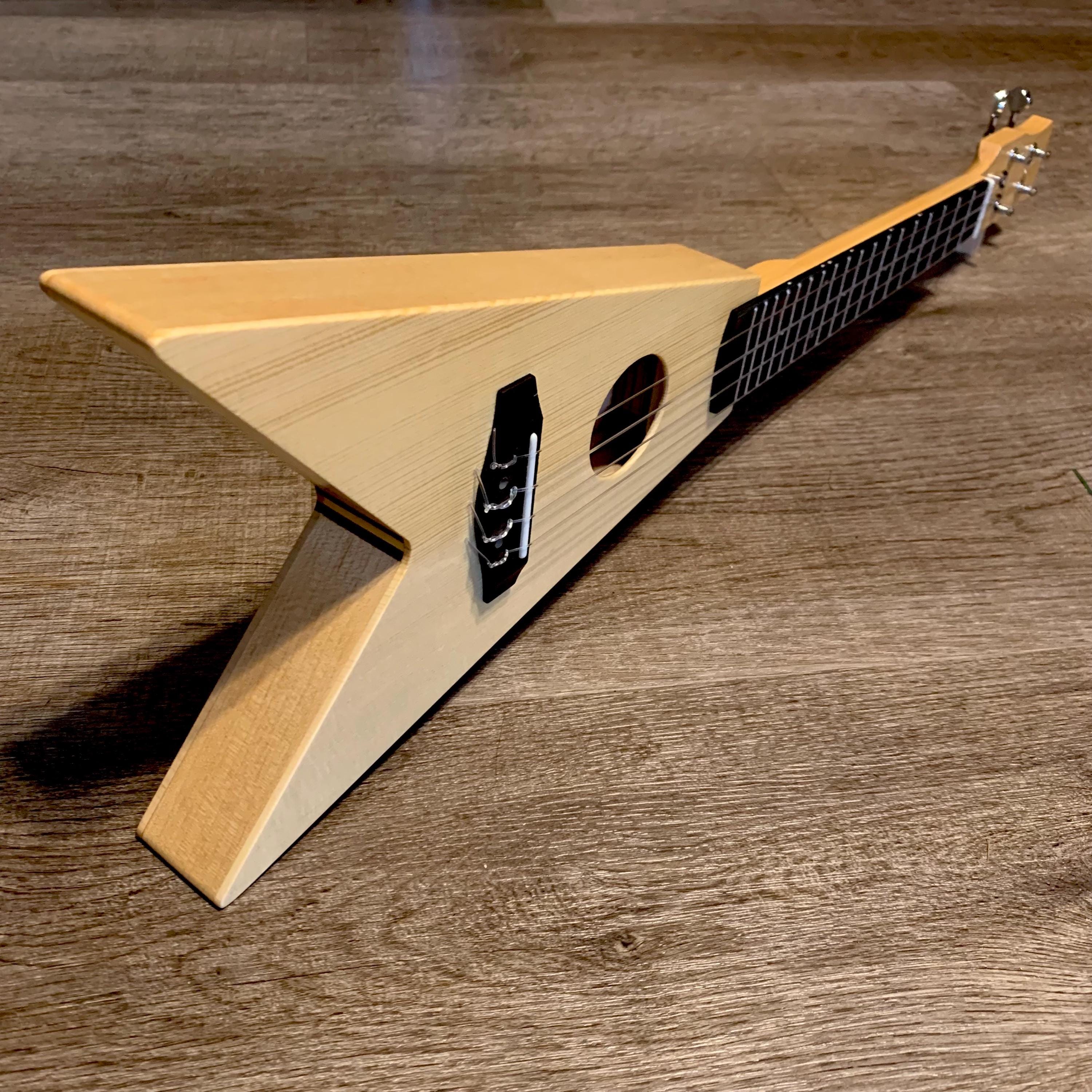 Ukulele- Flying V (maple) - Etsy