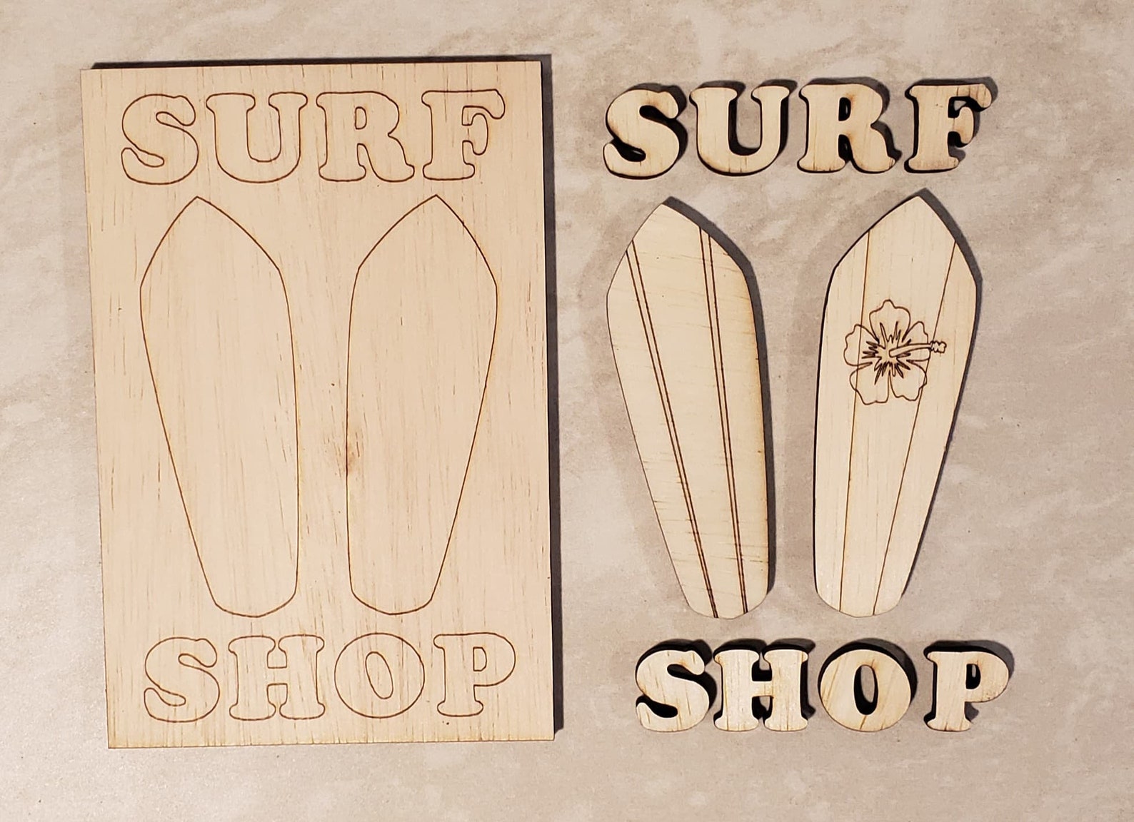 Tiered Tray-beach-unfinished Laser Cut Bundle - Etsy