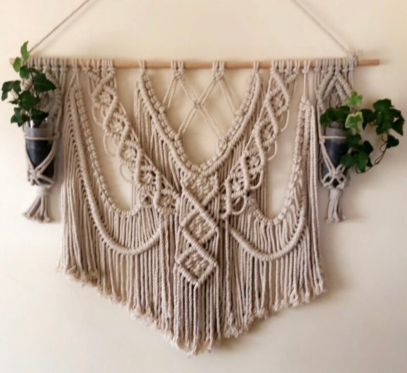 Large Macrame With Plant Holders - Etsy