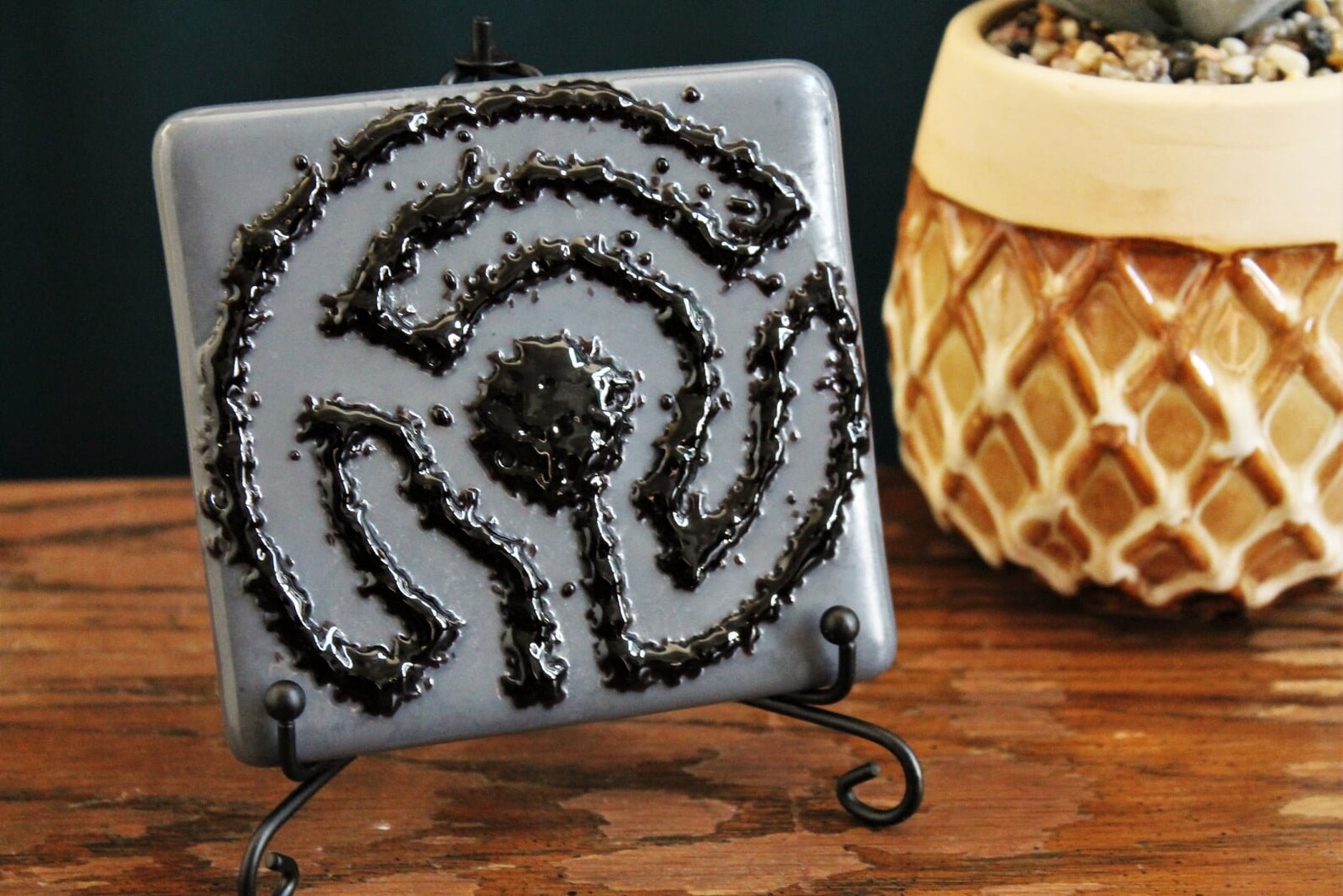 Fused Glass Labyrinth - Sensory Art - Traceable Labyrinth - Textured ...