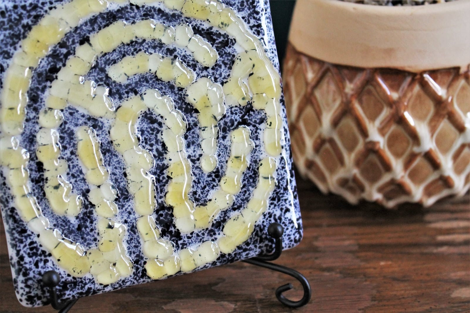Fused Glass Labyrinth Sensory Art Traceable Labyrinth Textured Glass - Etsy