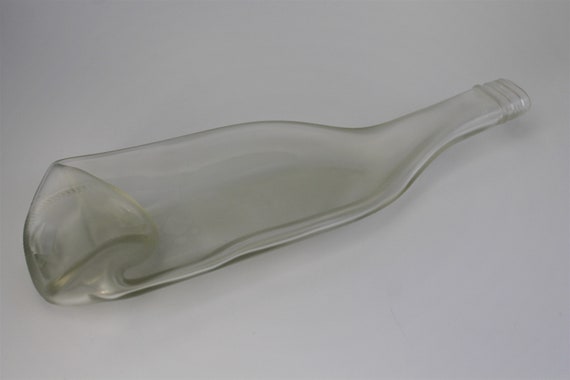 Recycled Wine Bottle Slumped bottle serving dish candy | Etsy