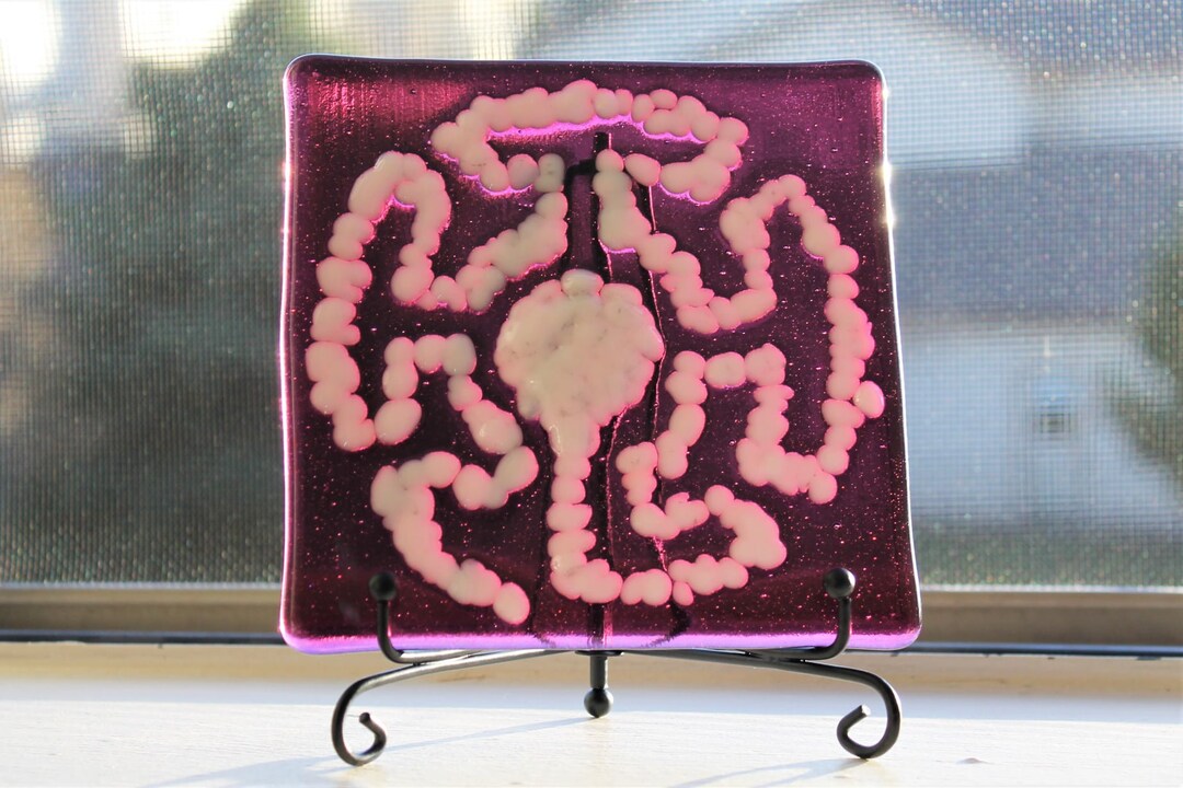 Fused Glass Labyrinth Sensory Art Traceable Labyrinth Textured Glass - Etsy