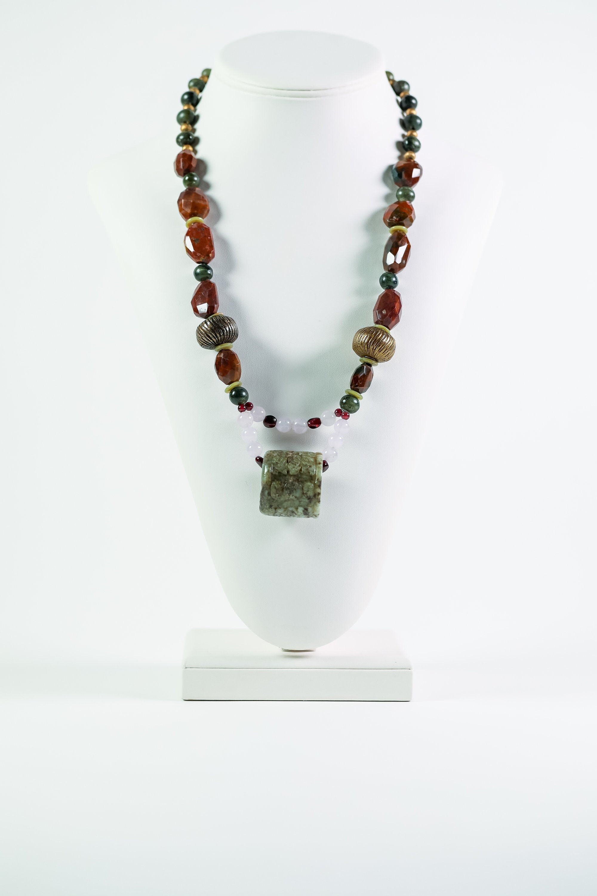 Chinese Jade Archer Ring Pendant Necklace , Burmese Jade, American ...