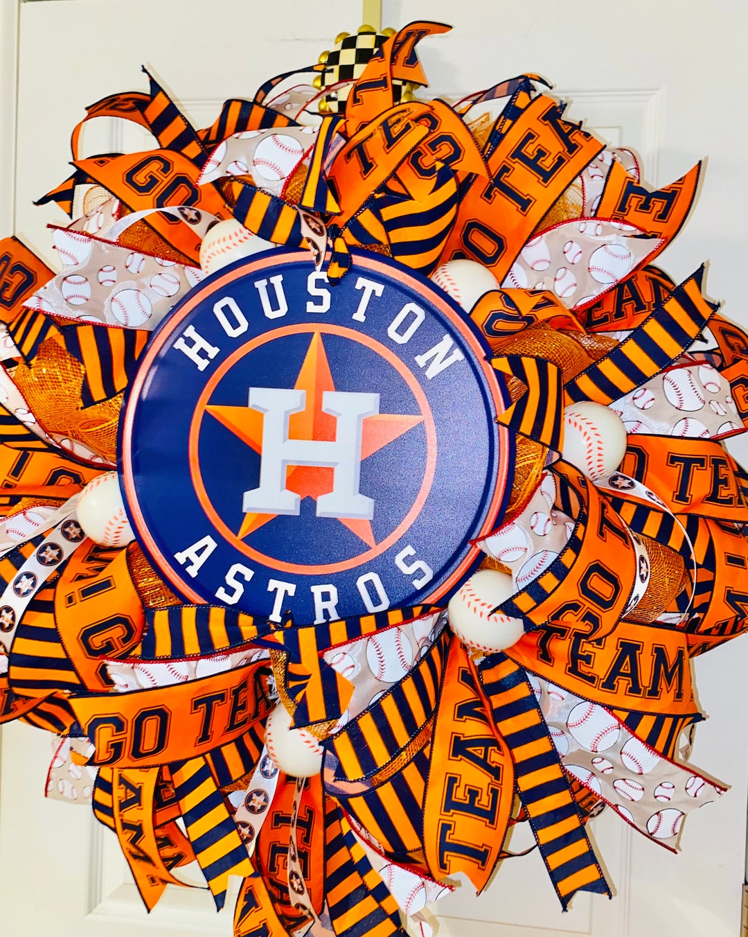 Houston Astros Wreath: Baseball Fan Front Door Decor - Etsy