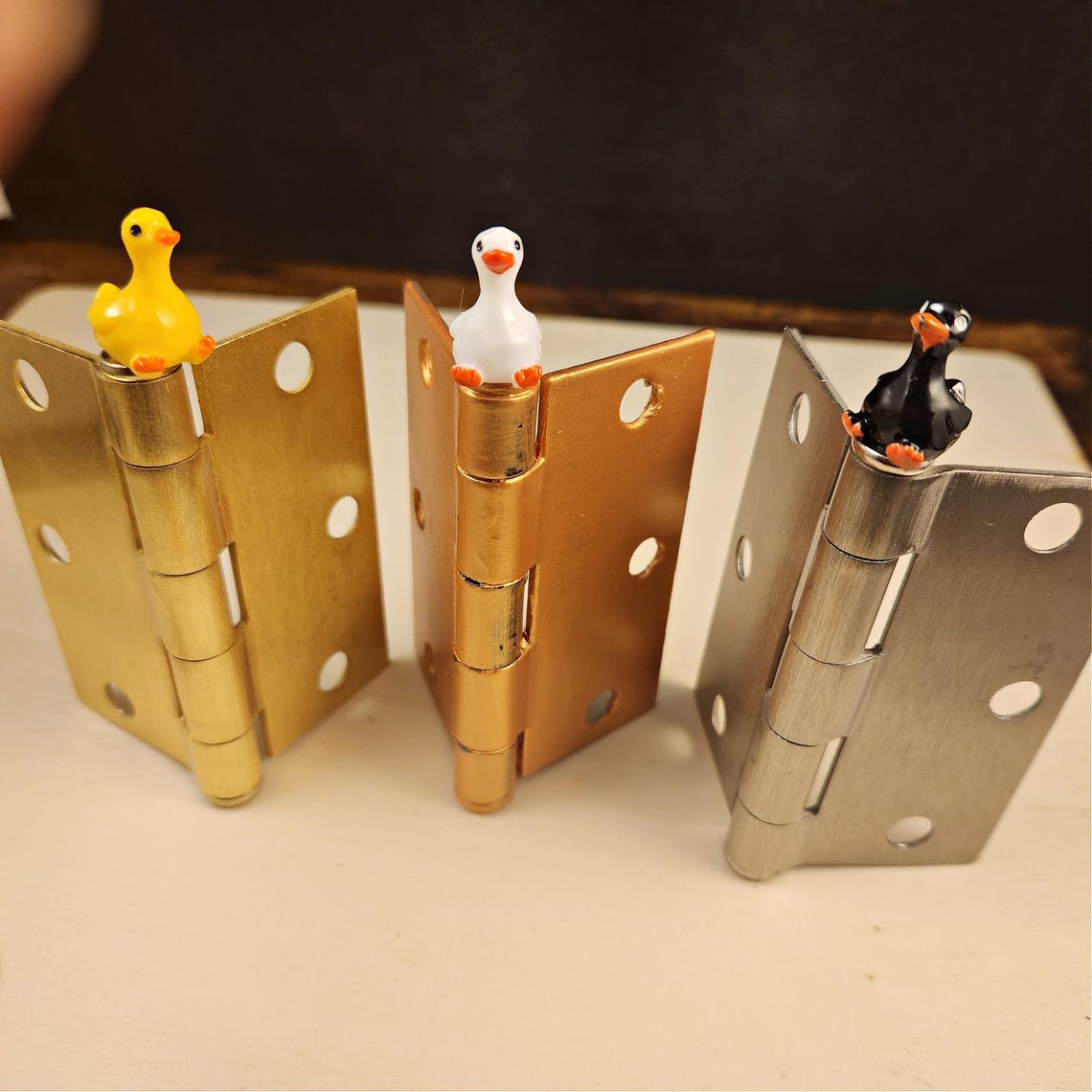 DUCK - Three Hinge Head Decorative Toppers, Magnetic Door Hinge Decor ...