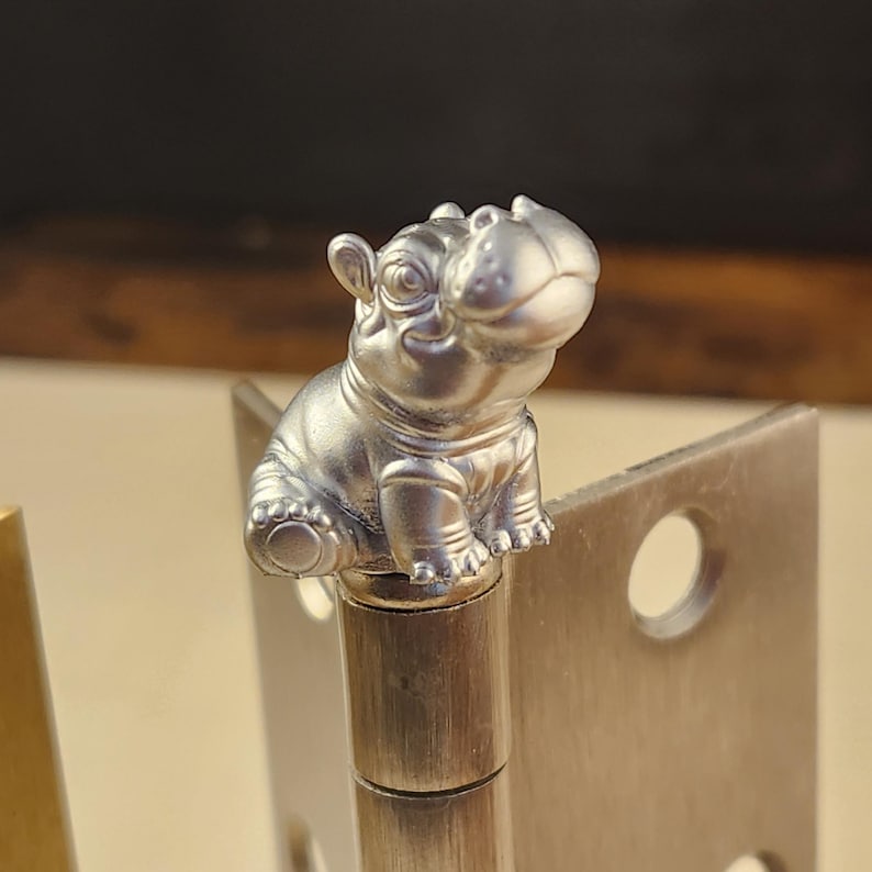 HIPPO - Three HIPPO Hinge Head Decorative Toppers, HIPPO Magnets, House ...