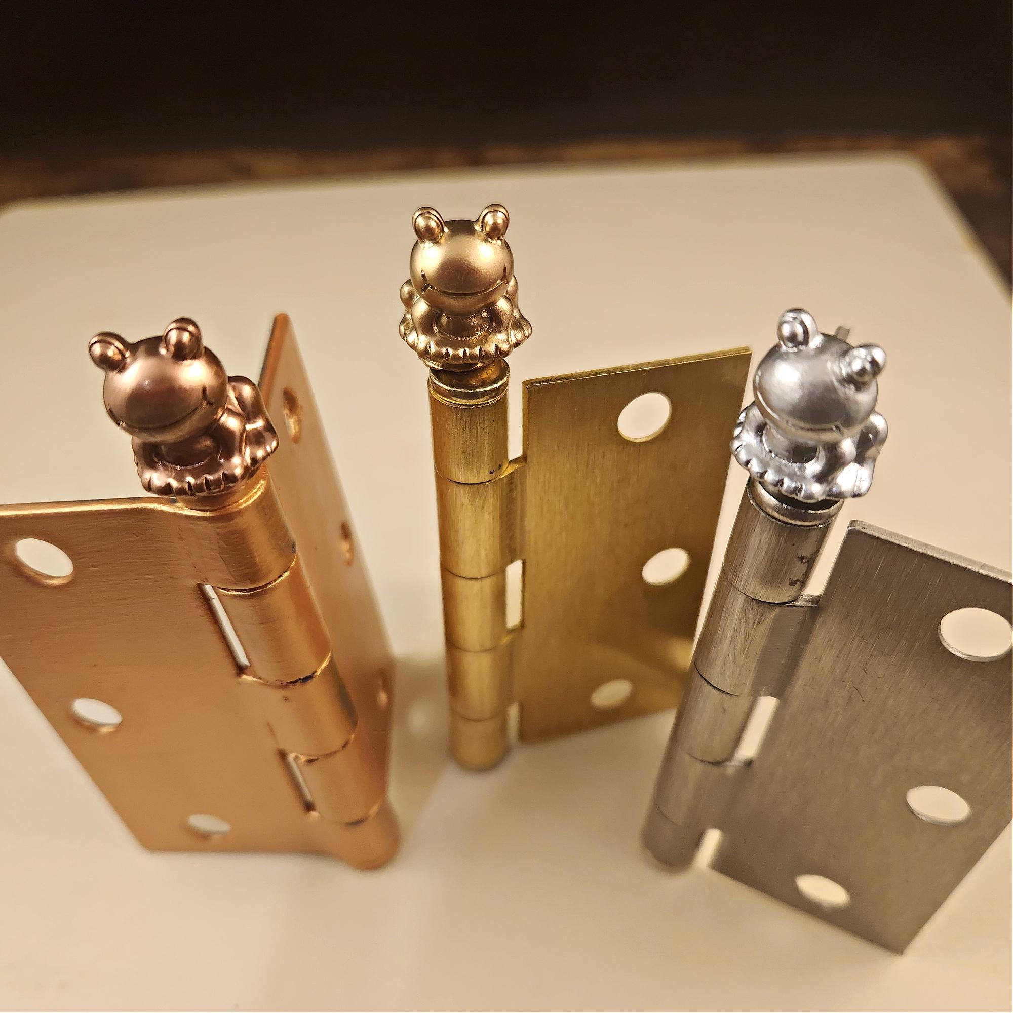 FROGS - Three Hinge Head Decorative Toppers, Magnetic Door Hinge Decor ...