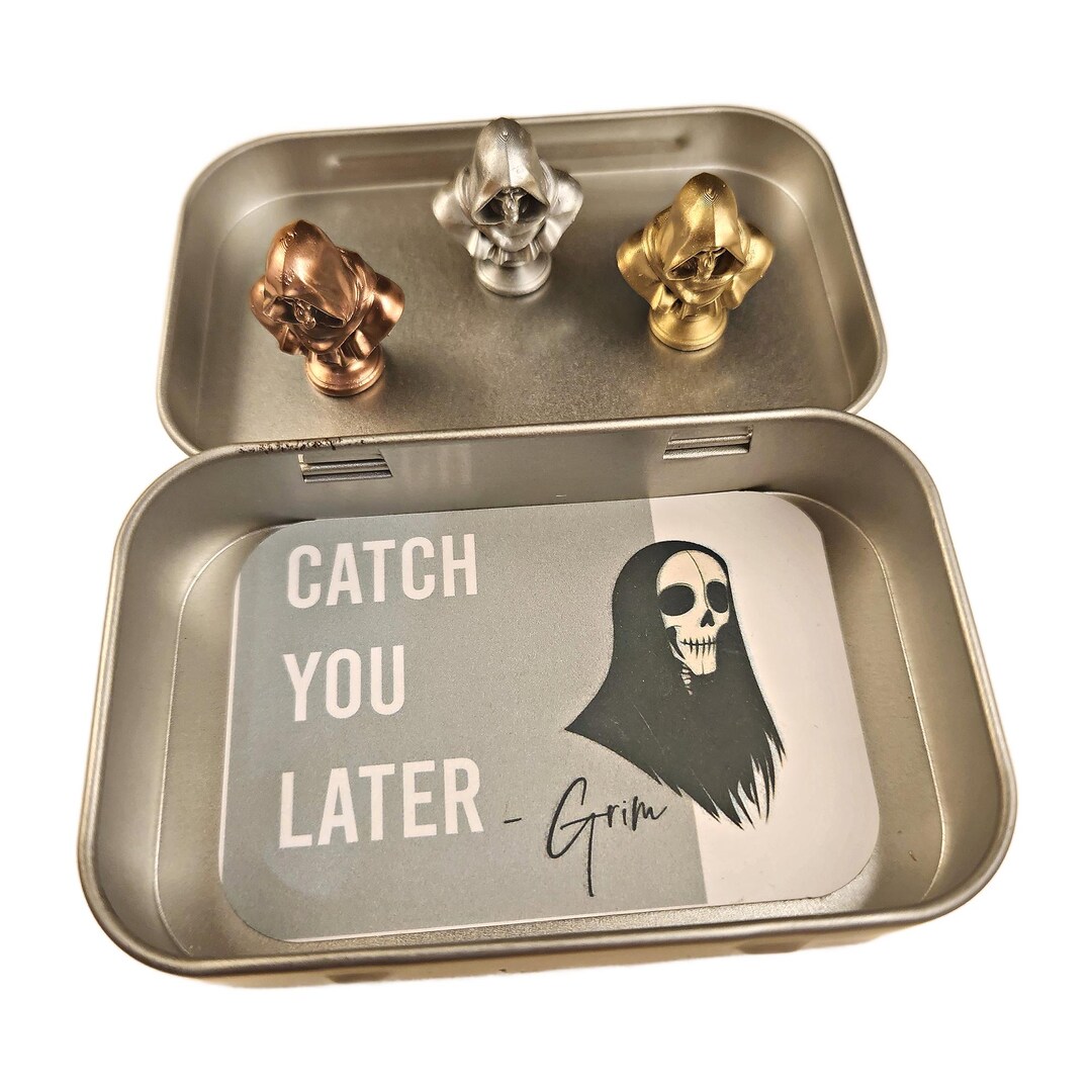 GRIM REAPER - Three SKULL Hinge Magnets, Skull Hinge Heads, Funny ...