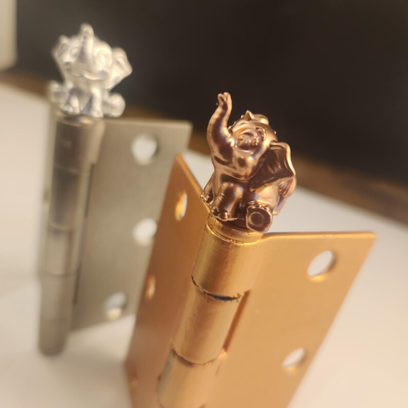 Elephant Hinge Sitters NEW | Metallic Finish Resin Hinge Toppers, Set ...