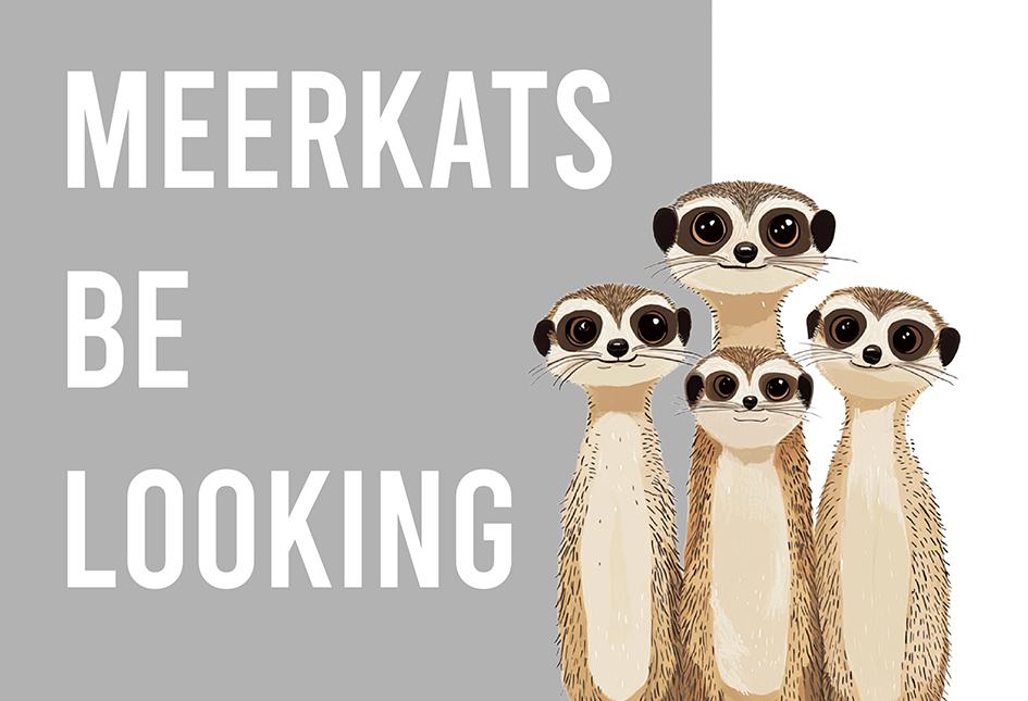 MEERKATS - Three Meerkat Hinge Head Decorative Toppers, Meerkat Decor ...
