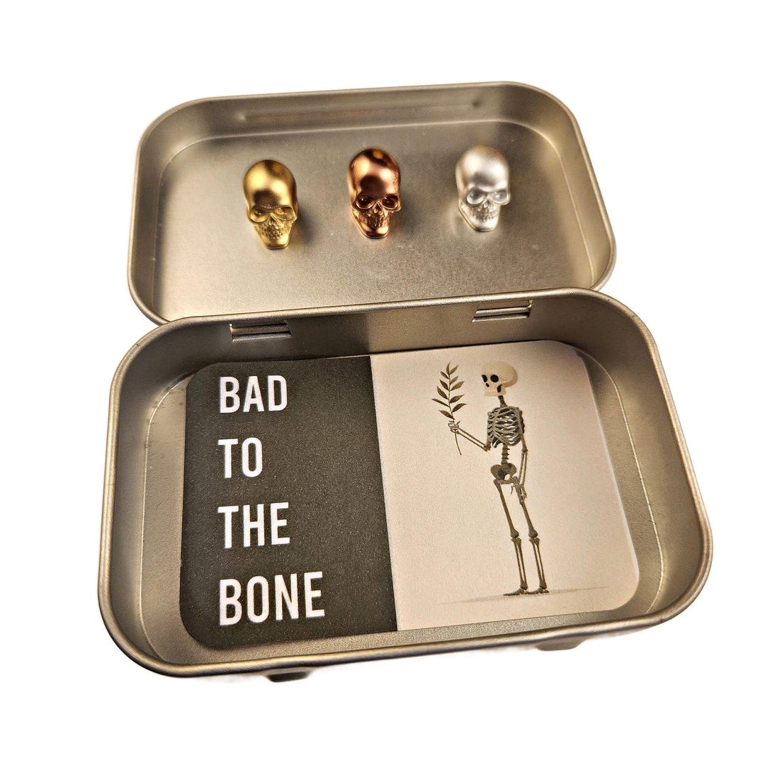 SKULL Hinge Head Set : Metallic Finish Resin Skeleton Head Miniatures ...