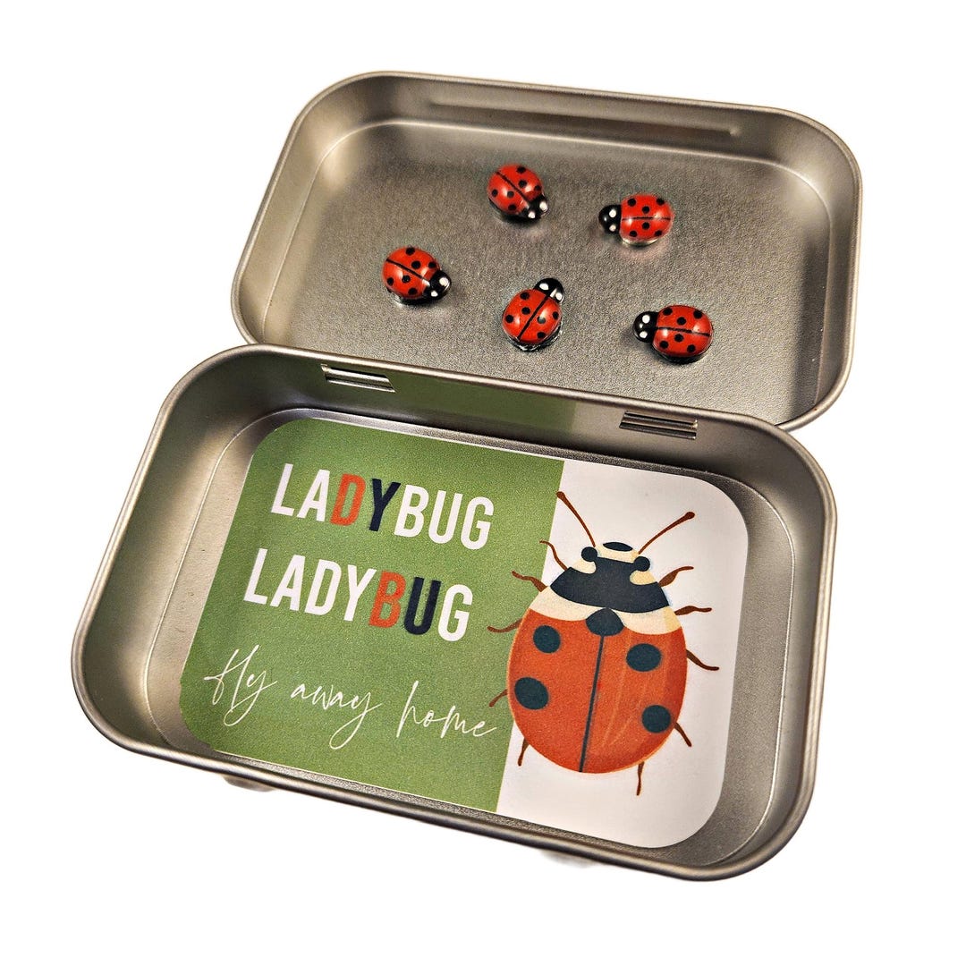 LADYBUGS - Five Hinge Head Decorative Toppers, LADYBUG Magnetic Door ...