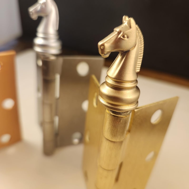 CHESS - Three Chess Knights Hinge Head Decorative Toppers, Chess Decor ...