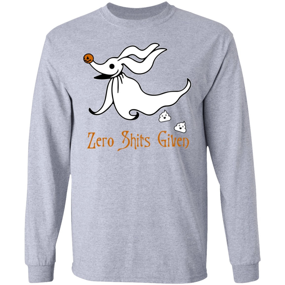 Zero Dog Zero Shits Given Long Sleeve Tee Nightmare Before - Etsy